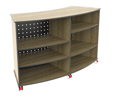Mobile Concave Bookcase